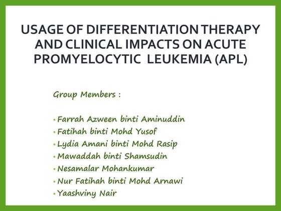 Differentiation Therapy "A Breakthrough for Cancer" | PPT