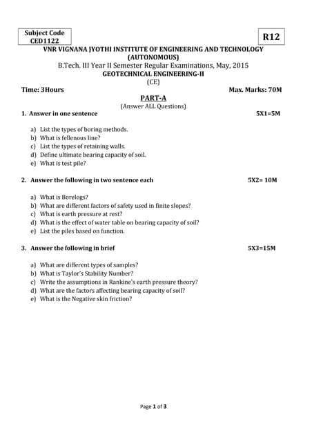 Geotechnical Engineering-I [Lec #21: Consolidation Problems] | PPSX