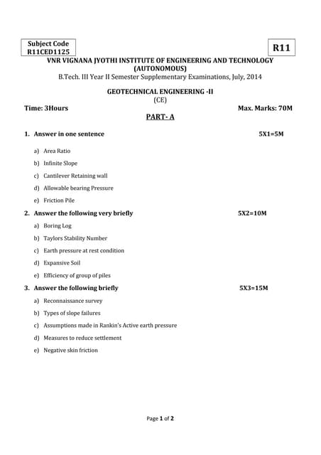 Geotechnical Engineering-I [Lec #21: Consolidation Problems] | PPSX