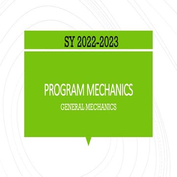 GTI on Program Mechanics.power point ptx | PPT