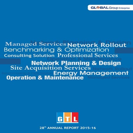 GTL Limited Annual Report 2016 | PDF | Computer Networking | Computing