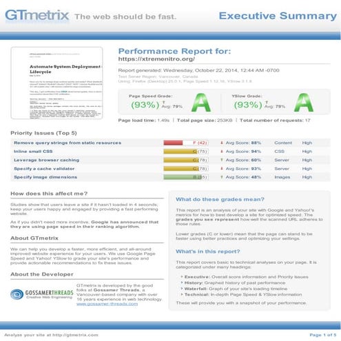 GTMetrix - XtremeNitro Performance Report | PDF