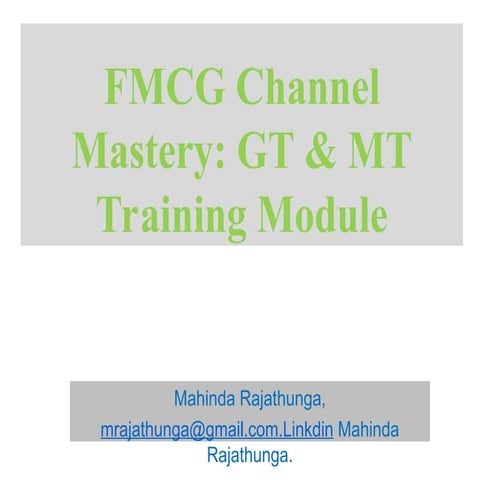 General trade and Modern trade, FMCG Business | PPT