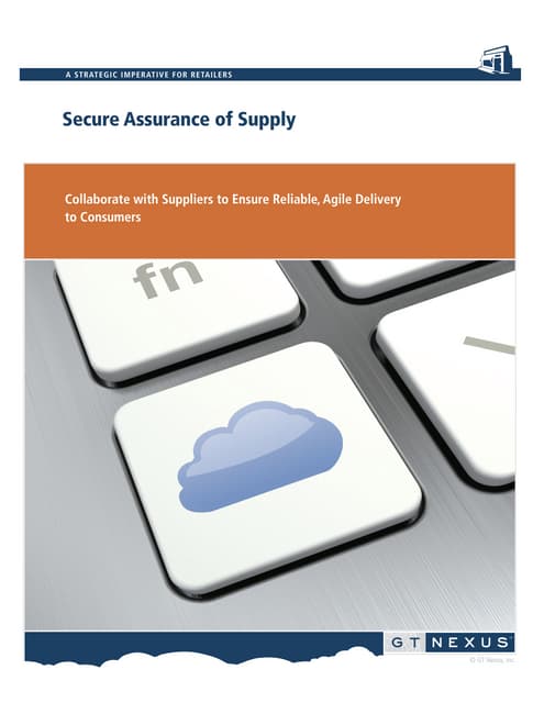 GT Nexus Corporate Brochure | PDF | Cloud Computing | Internet