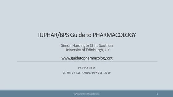 IUPHAR/MMV Guide to Malaria Pharmacology - BioMalPar XV | PDF