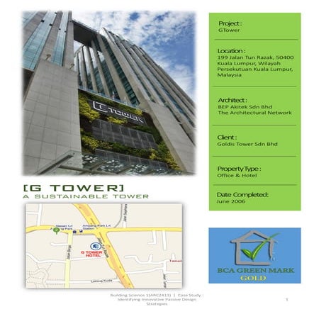 Building Science 1: Project 1 G- Tower | PDF