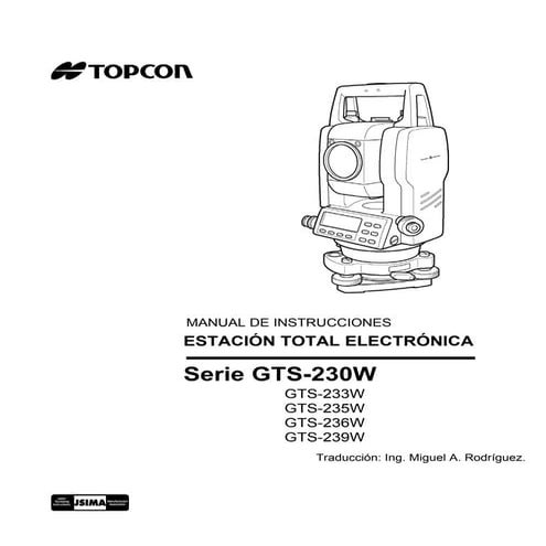 Manejo de Estacion total Topcon ES105 | DOCX