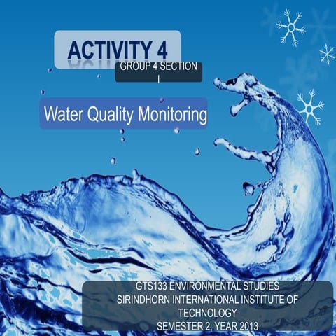 Water Quality Monitoring Acitvity | PPT