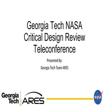 Critical Design Review Presentation for Project A.R.E.S. | PPTX