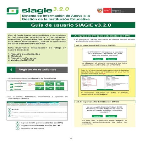 Guía actualización siagie v3.2 | PDF