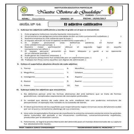 Grados del adjetivo | PDF