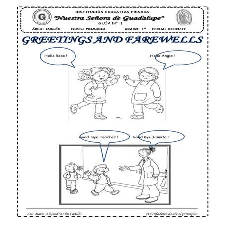 Greetings And Farewells Ficha Interactiva Y Descargable