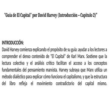 Guía de El Capital por David Harvey (Introducción – Capítulo 2).pptx
