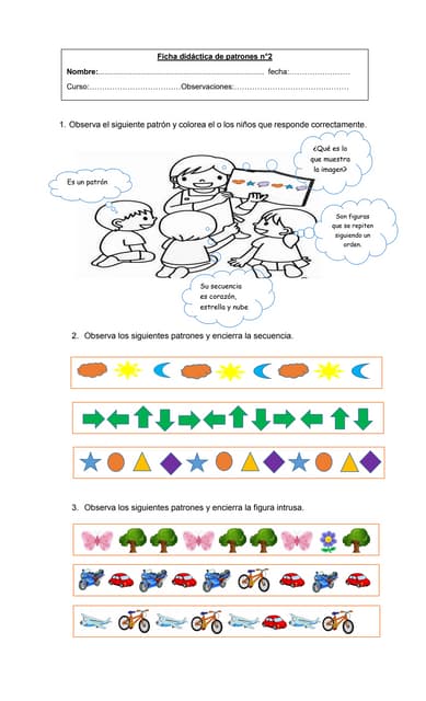 Hojas De Trabajo De Patrones De Prueba Qué Son Los Patrones
