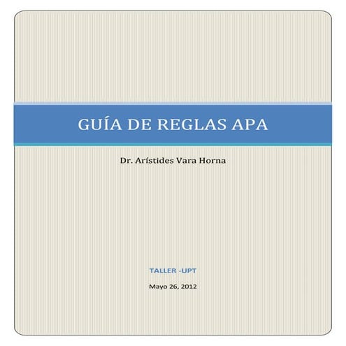 Reglas Apa Normas Apa
