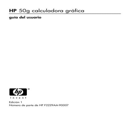 MANUAL hp 50g | PDF