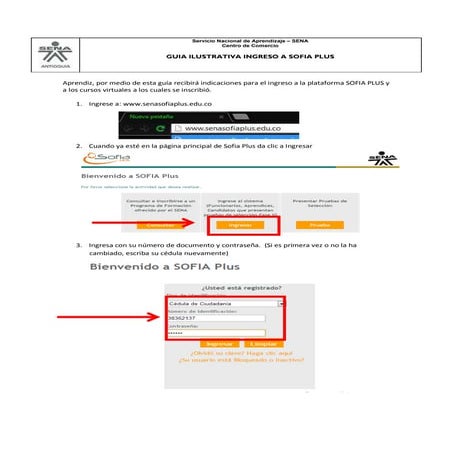 Consultar oferta educativa portal sofia plus - sena | PDF
