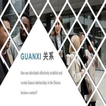 Brief explaination about guan_xi. What is Guanxi. | PDF