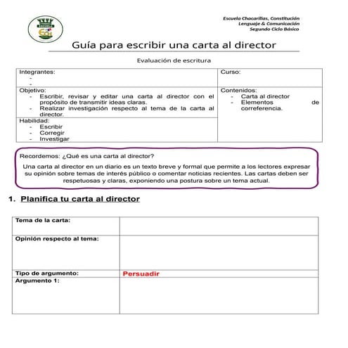 Guía para escribir una carta al director - 2024.docx