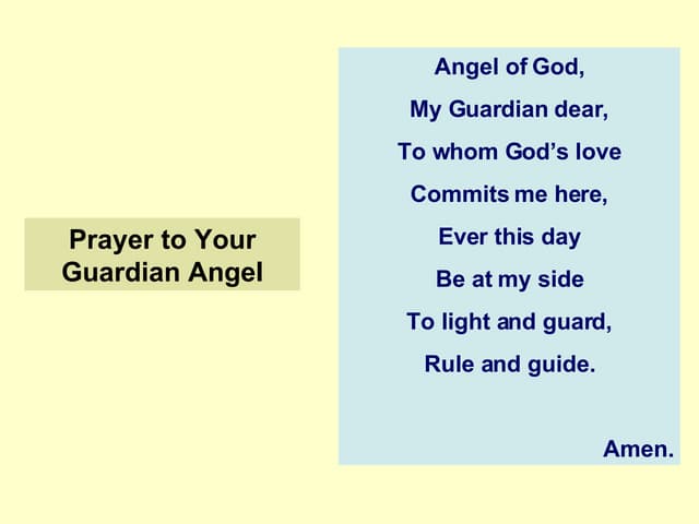 Angel Of God Prayer