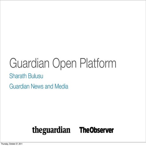 Sharath Bulusu, Guardian News & Media | PDF | Media Industry | Industries