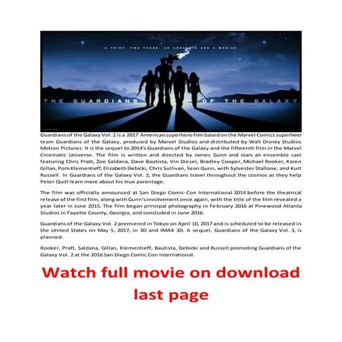 guardian galaxy 2 | DOCX