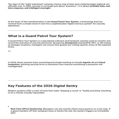 Enhance site security with Guard Patrol Tour System.pdf