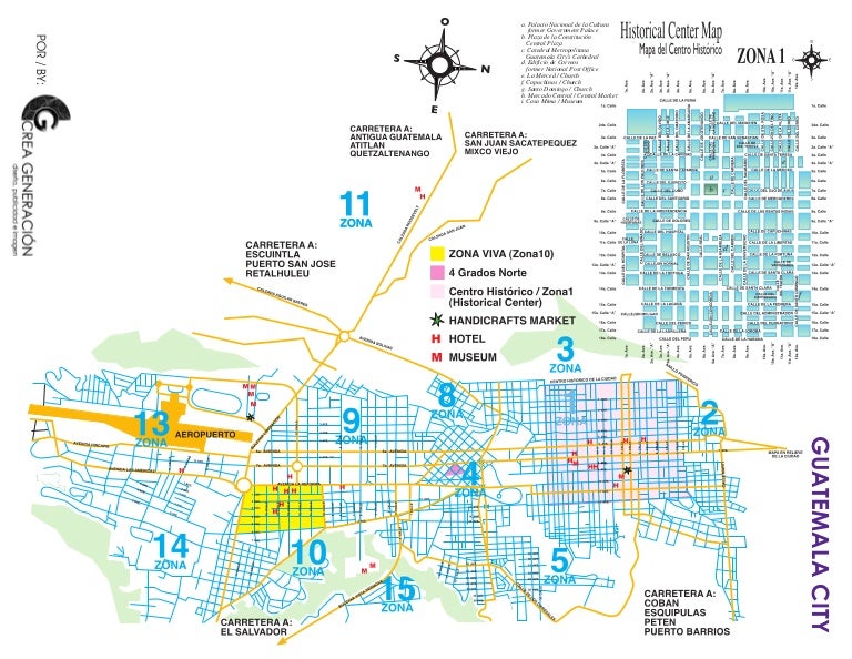 Guatemala - Mapa de Ciudad Guatemala