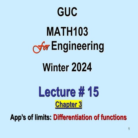 Engineering Mathematics | Maxima and Minima | PPTX