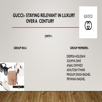 This is about Gucci company to tell you about the | PDF