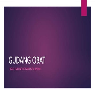 Gudang Obat Farmasi Dan Bmhp Mediss Pptx