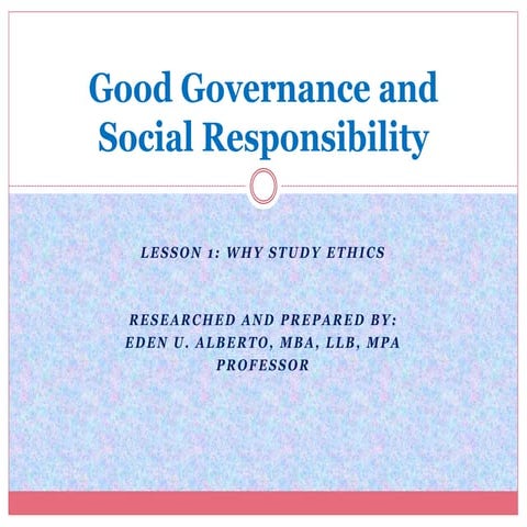 Why study Ethics | PPTX