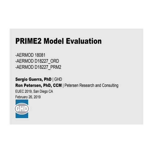 PRIME2: Model Evaluations | PPT