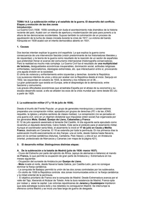 LA GUERRA CIVIL ESPAÑOLA 1936-1939 ESPAÑA.ppt | War and Conflicts