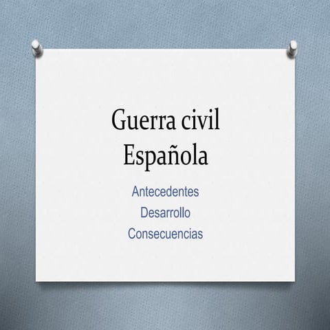 Guerra civil española | PPT