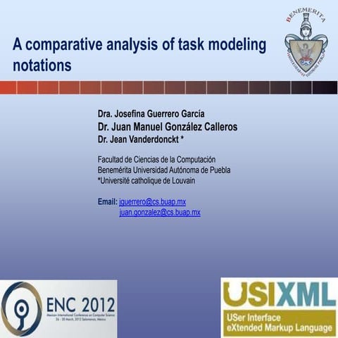 A Comparative Analysis of Task Modeling Notations | PPT
