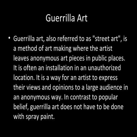 Guerrilla art2 | PPT