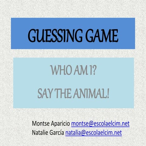 Guessing game | PPTX
