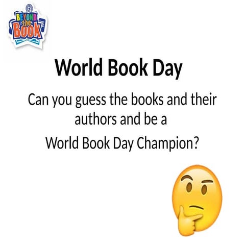 Guess the Book and Author Game to Enhance Literacy | PPTX