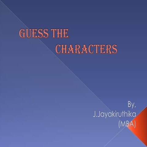 Guess the cartoon | PPT