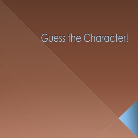 Guess the character 1.0 | PPTX