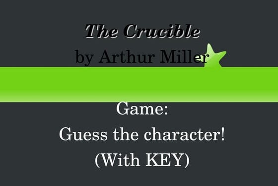 Guess the character 1.0 | PPTX