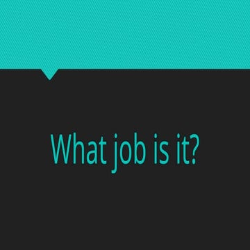 GUESS THE JOBS AND OCCUPATION PRESENTATION | PPT