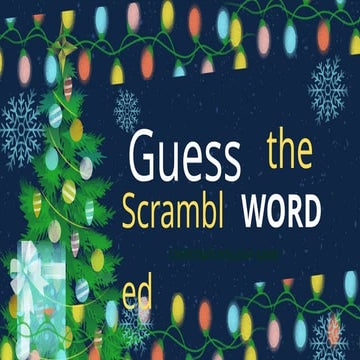 Guess the Scrambled word game in the slide | PPTX