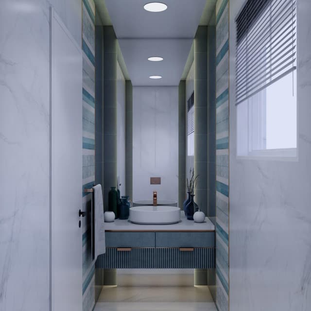 guest bathroom white and blue ssssssssss | PDF