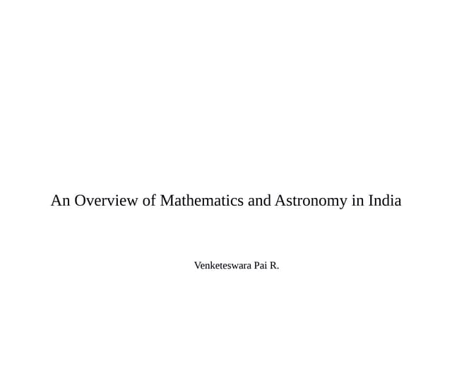 Astronomy in india | PPTX