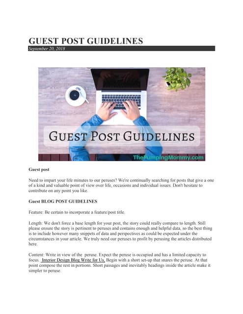Write for us health article guidelines | PDF