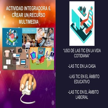ACTIVIDAD INTEGRADORA 6. CREAR UN RECURSO MULTIMEDIA. | PPTX