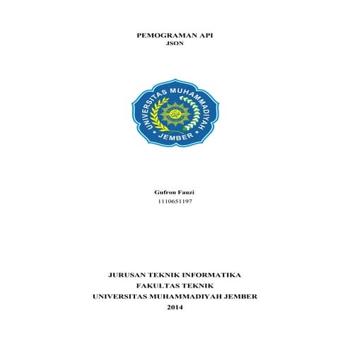 Tugas Pemograman API "JSON" | PDF