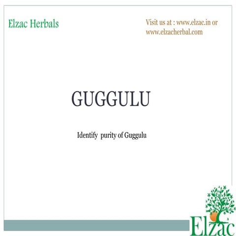 Guggulu: Identify purity of Guggulu | PPTX | Herbs and Supplements ...